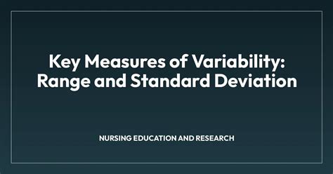 Key Measures Of Variability Range And Standard Deviation • Bns Institute