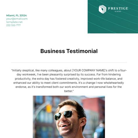 Free Business Testimonial Template To Edit Online