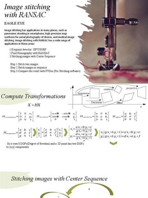 Presentation Image Stitching With Ransac Pdf Multidimensional