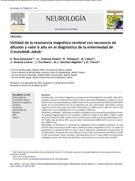 Pdf Usefulness Of High B Value Diffusion Weighted Mri In The Diagnosis Of Creutzfeldt Jakob