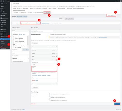 How To Setup Menu Description Bosa Themes