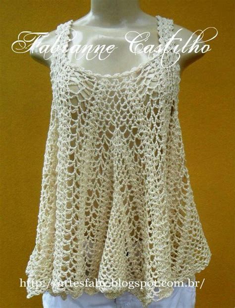Pin De Lúcia Maria De Lima Pinto Em Crochê Mais Tops De Crochê Crochet Top Bata