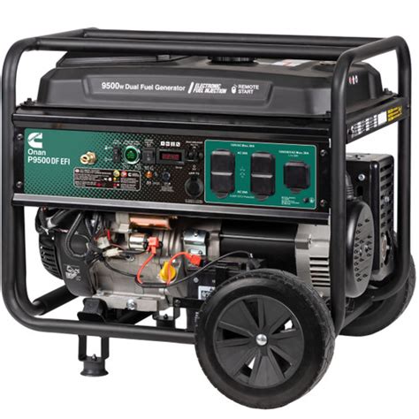 Cummins Onan P9500df 7500w Efi Dual Fuel Electric Start Portable
