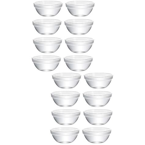 Bozai Cake Bowl 16 Pcs Multipurpose Glass Salad Glasses Soacebuddy