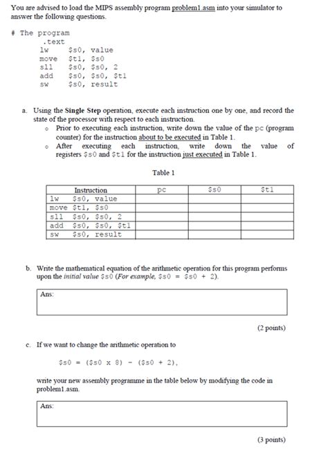 Solved Problem 1asm Data Stored In Memory