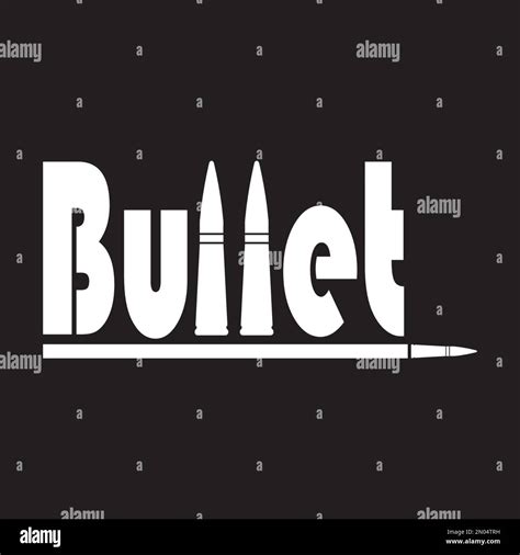 Bullet Caliber Logo Vector Design Illustration And Background Stock