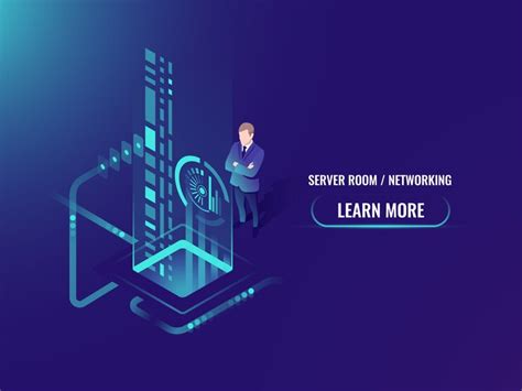 Free Vector Isometric Data Flow Processing Safe Information On Cloud Server Concept