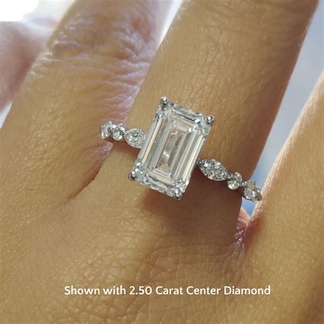 2 Carat Emerald Cut Diamond Engagement Ring