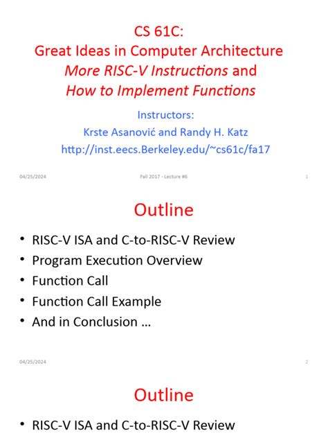 l06 riscv functions pdf computing software engineering
