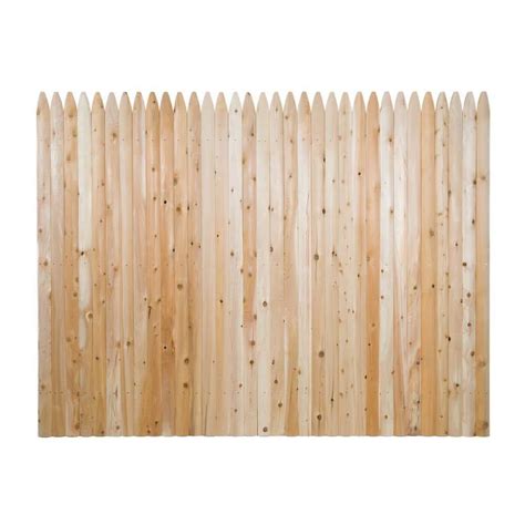 6 Ft H X 8 Ft Privacy Flat Eastern White Cedar Molded 3 In Stockade