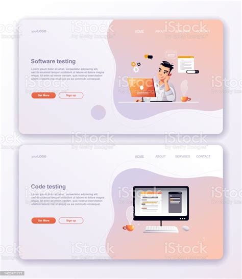 Programming Concept Character Web Engineer At Work Vector Illustration