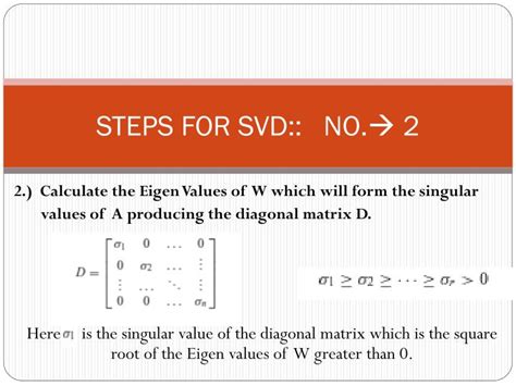 PPT SINGULAR VALUE DECOMPOSITION SVD PowerPoint Presentation ID 2423943
