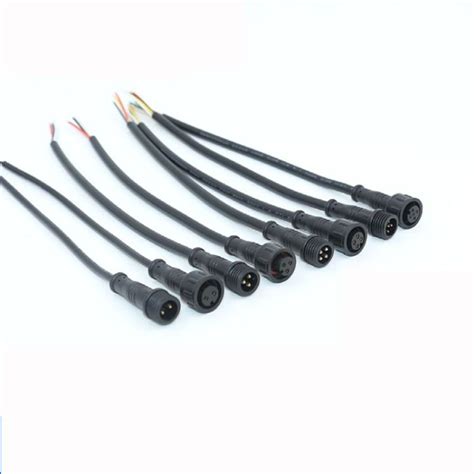 Empirical 2pin 3pin 4pin Male To Female Led Connector Ip67 Black Cable