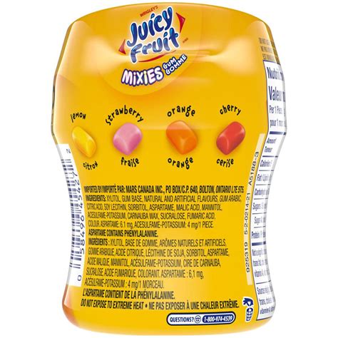 Juicy Fruit Mixies Chewing Gum 6x40 Piece Imported From Canada
