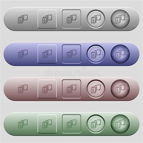 move file icons on horizontal menu bars ilustração do vetor