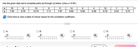 Solved Use The Given Data Set To Complete Parts A Through Chegg Com