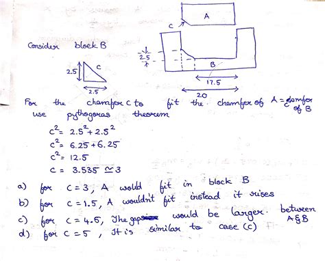 [solved] What Is Minimum Value Of C Chamfer That Will Allow Block A Course Hero