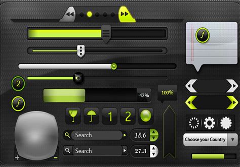 Photoshop Psd Dark Ui Pack Free Brushes 5405 Free Downloads