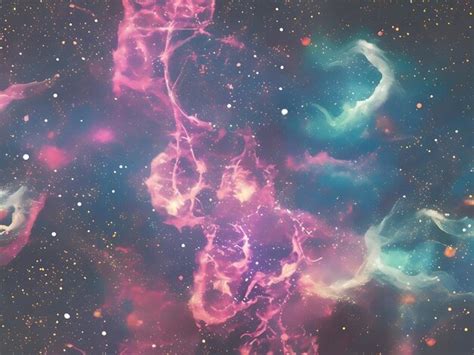 Fondo Espacial Con Polvo De Estrellas Y Estrellas Brillantes Cosmos