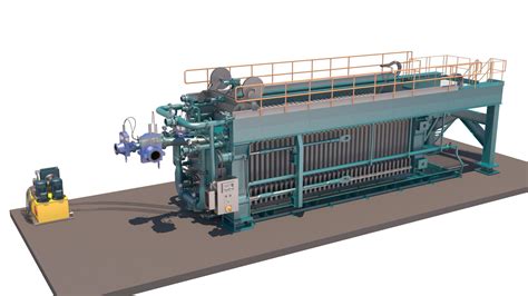 Filtro Prensa Horizontal 3d Model Turbosquid 1844092