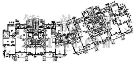 某多层住宅标准层平面设计方案 建筑户型图 筑龙建筑设计论坛