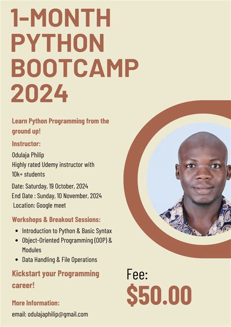 Odulaja Philip Temitayo On Linkedin Python Bootcamp Coding
