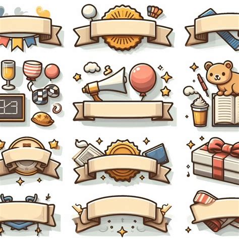 Premium Ai Image Mixed Banners Illustration Set