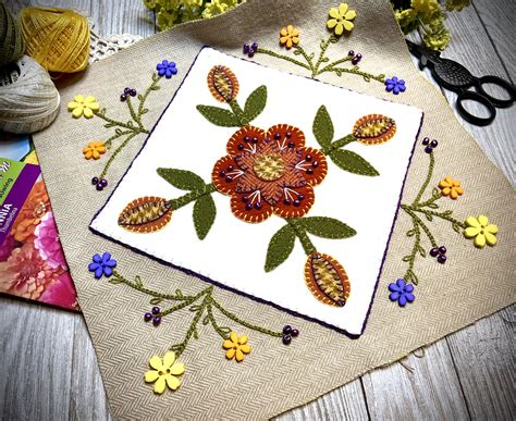 Calico Patch Designs Vicki Mccarty Wool Applique Quilt Pattern Fabric