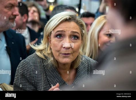 President Of National Rally Group And Deputy Marine Le Pen Spotted At