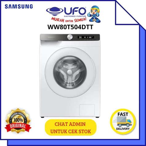 Promo Samsung Ww80t504dtt Mesin Cuci Front Loading Inverter Eco Bubble