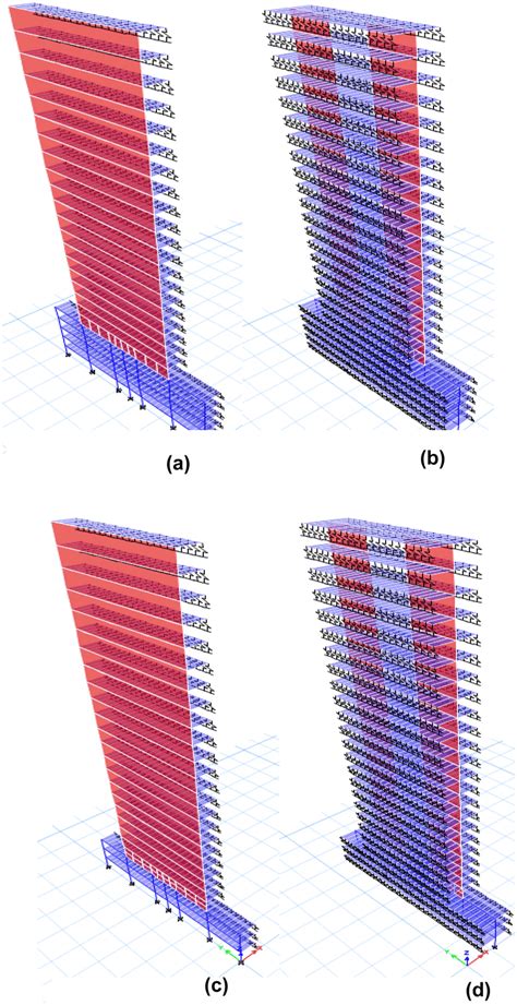 Finite Element Models Of Frames A Exterior Frame At Axis ‘a For The Download Scientific