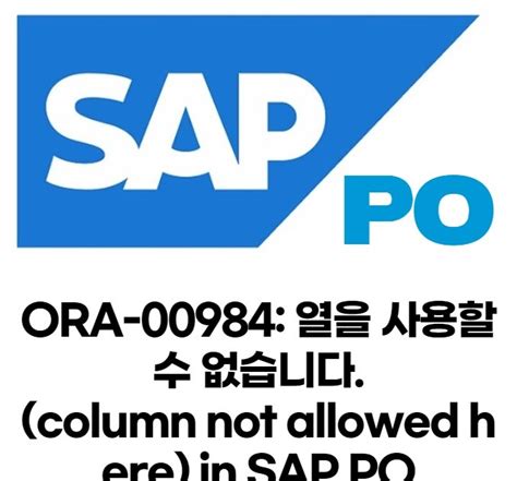 it개인사업자 40대 한국아빠 무조건 기록 ora 00984 열을 사용할 수 없습니다 column not allowed