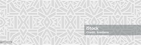 배너 표지 디자인 흰색 배경에 양각 된 기하학적 3d 패턴 종이 프레스 낙서 및 젠얽힘 기술 부족 민족 모티프 독특한 이국적인
