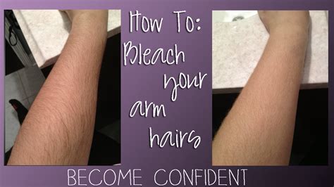 How To Bleach Your Arm Hairs Youtube