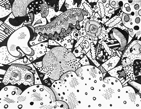 Texture Doodle Coloring Page Digital Download 85x11 Etsy