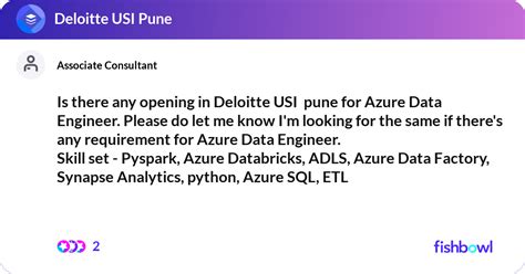 Is There Any Opening In Deloitte Usi Pune For Azu Fishbowl