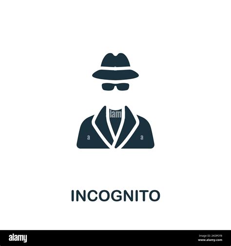 Incognito Icon Monochrome Simple Cyber Security Icon For Templates Web Design And Infographics