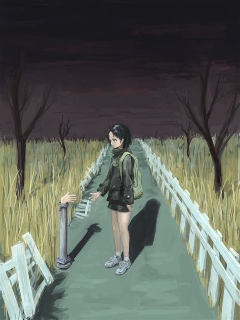 Safebooru 1girl Absurdres Bare Tree Black Eyes Black Hair Black