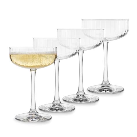 Libbey Paneled Coupe Cocktail Glasses 85 Ounce Set Of 4 Libbey Shop
