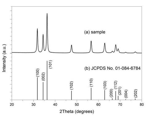Xrd Pattern Of The Synthesized Zno Nps Download Scientific Diagram