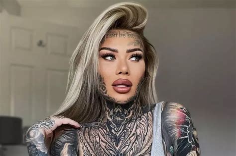 Britains Most Tattooed Woman Dubbed Inked Angel As She Strips To