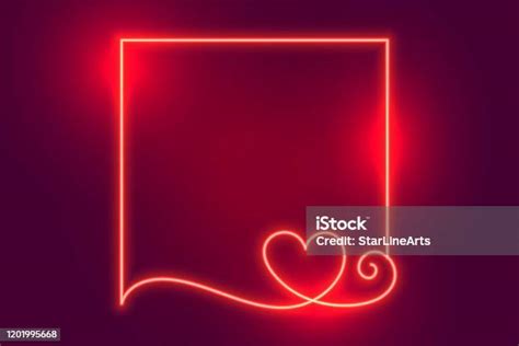 텍스트 공간이 있는 빛나는 크리에이티브 네온 하트 프레임 2월에 대한 스톡 벡터 아트 및 기타 이미지 2월 공휴일 낮 Istock