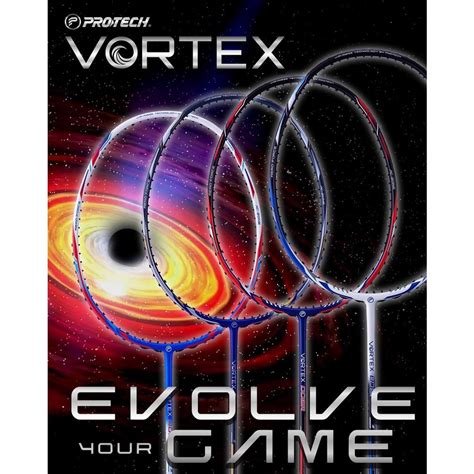 Protech Badminton Racket Vortex Series Free String And Grip Shopee