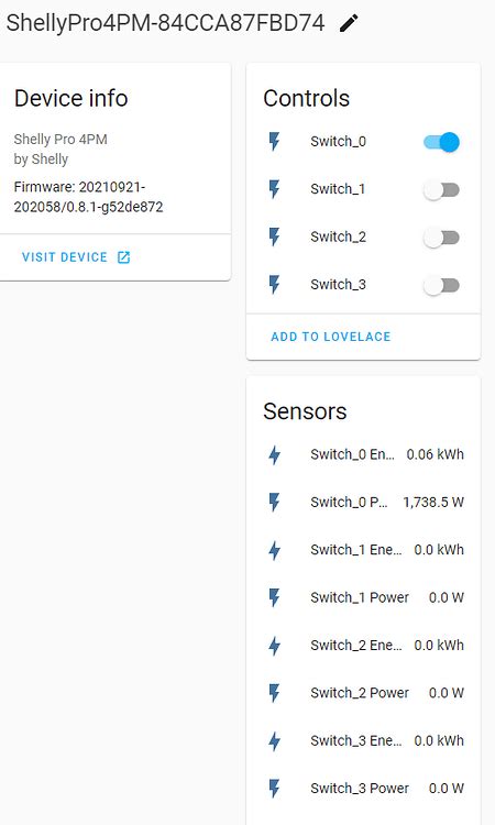 new shelly pro 4pm wifi and lan and mqtt first of shelly pro series