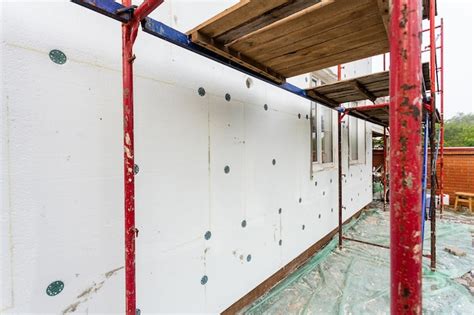 Premium Photo Reconstruction Of The House Insulation Of The House With Polystyrene Foam