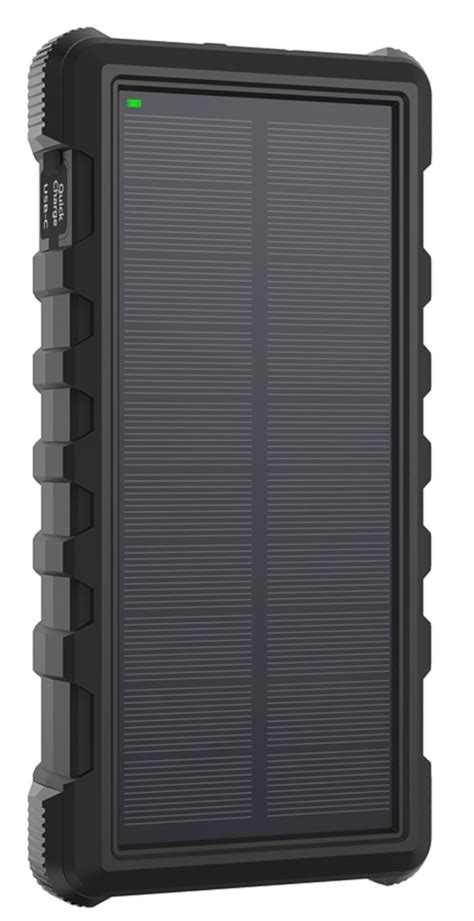 Ravpower Rp Pb Mah Type C Black Solar Power Bank Wootware
