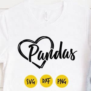 Pandas Svg Pandas Heart Svg Pandas Pride I Love Pandas Petlover Team Babe Digital