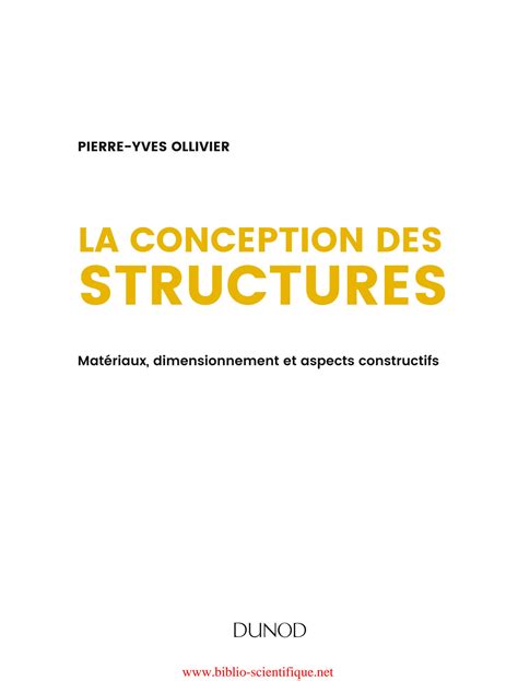 SOLUTION La Conception Des Structures Mat Riaux Dimensionnement Et Aspects Constructifs