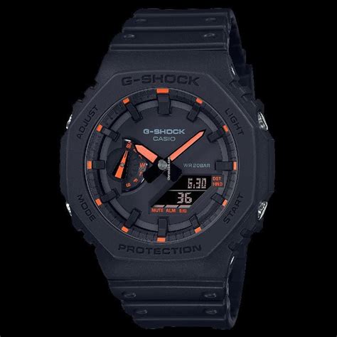Мужские часы G-Shock GA2100-1A4 с неоновым акцентом, красные, красные ...