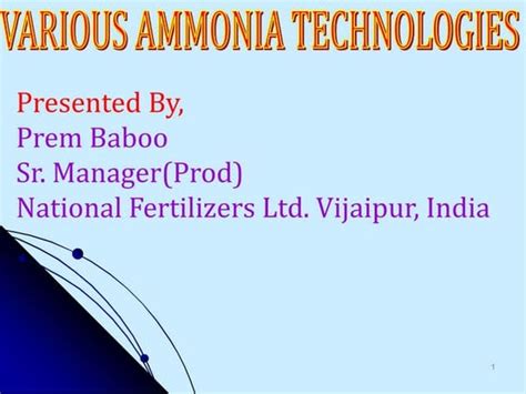 Ammonia Co2 Removal Systems Ppt